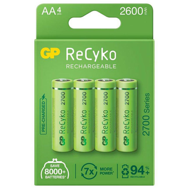 През. батерия GP R6 AA 2700mAh NiMH 4 бр. | Крушки и батерии | Техника ...
